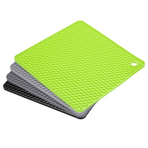 Unique Bargains Silicone Heat Resistant Trivet Mats 4 Pcs : Target