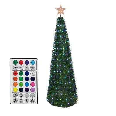 Novelty Lights RGB Color Changing Dancing Pop-Up Christmas Tree with ...