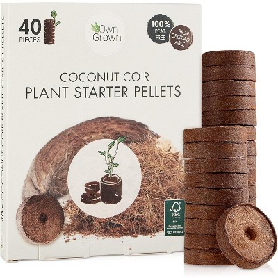 Owngrown Coco Coir Seed Starter Pellets 40 Coconut Coir Plugs For ...