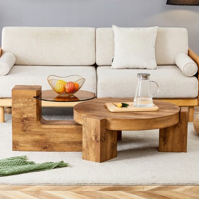 Vynxaria detachable double-decker coffee table, make the use of space ...