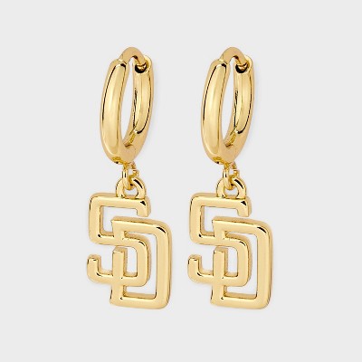 Bijoux Sport By Luv Aj Mlb Gold Plated Brass Logo Stud Earrings - San ...