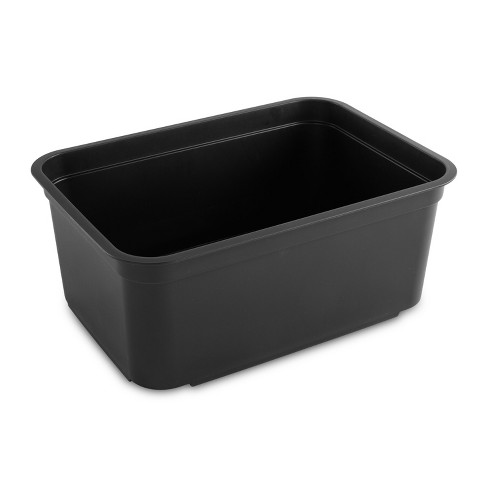 Folio Heavy Duty Storage Bin - Brightroom™: Black Plastic, Stackable ...
