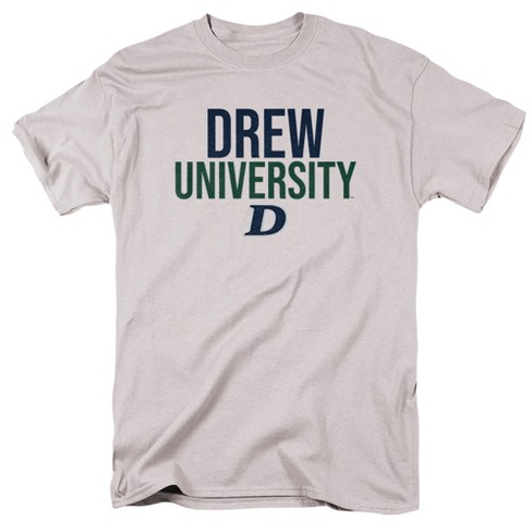 Drew University Official Stacked Adult T Shirt,silver, Small : Target