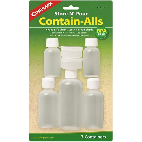 Coghlan's Store N' Pour Contain-alls (7 Pack), Reusable Bottles And ...