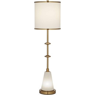 Possini Euro Design Modern Buffet Table Lamp 32" Tall Brushed Nickel ...