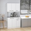 Homcom 71" Freestanding Buffet With Hutch, Kitchen Pantry, Cupboard ...
