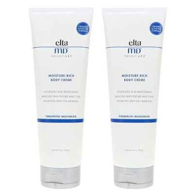 Elta Md Moisture Rich Body Creme 8 Oz 2 Pack : Target