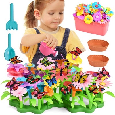 Fun Little Toys 148 Pcs Flower Garden Building Set, Stem Toys For Girls ...