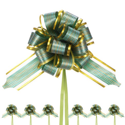 Unique Bargains Plastic Gold Edge Glossy Durable Ribbon Pull Bows 20 ...