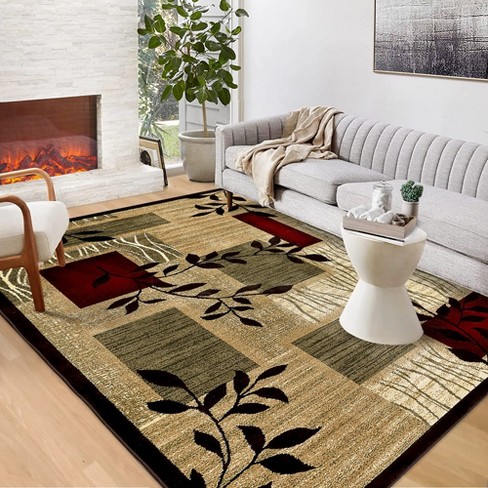 Area Rug Bohemian Area Rug Plush Thick Rug Geometric Floral Rug Thick ...