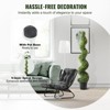2 Pack 5ft Artificial Boxwood Topiary Tree Faux Plant, UV Resistant for ...