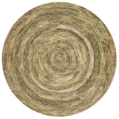 Ikat Ikt633 Hand Tufted Area Rug - Green - 6' Round - Safavieh. : Target