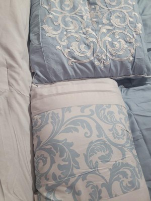 8pc King Casey Embroidered Comforter Set Neutral - 510 Design : Target