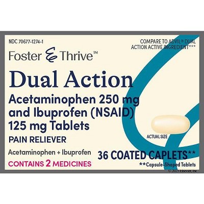 Foster and Thrive Dual Action Ibuprofen and Acetaminophen Tablets for ...