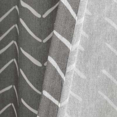 72"x72" Hygge Modern Arrow Linen Shower Curtain Dark Gray - Lush Décor ...