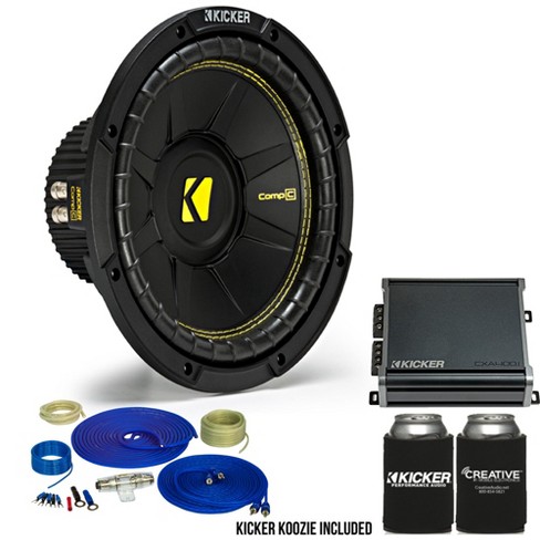 Kicker 10 Inch Bass Bundle - A 44cwcd104 Subwoofer With Cxa4001 And Amp ...