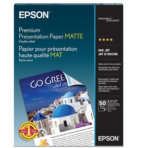 Epson Premium Presentation Paper Matte Double-sided, 8.5" x 11", 50 ...