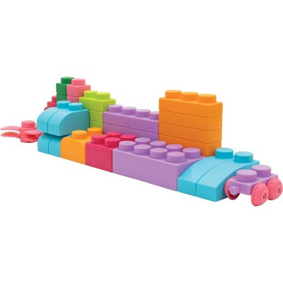 Right Track Toys Wooden Blocks Toy Set For Building - Rainbow Colored ...