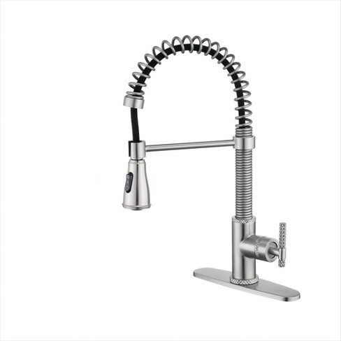 Single Handle Kitchen Faucet Pull-down Sprayer 360 Swivel Three ...