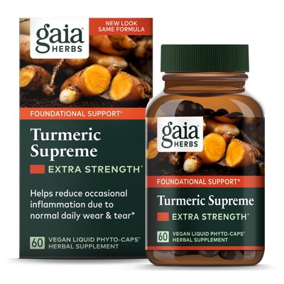 Gaia Herbs Turmeric Supreme Extra Strength - Helps Reduce Occasional ...