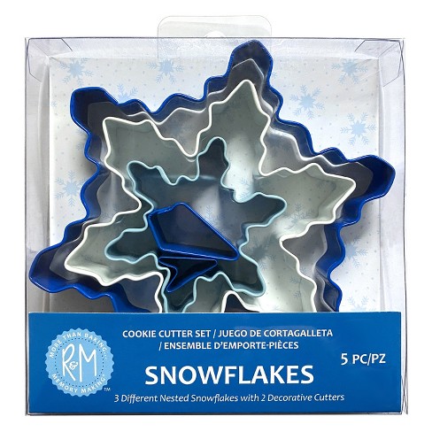R&m International Color Snowflake 5 Piece Cookie Cutter Set : Target