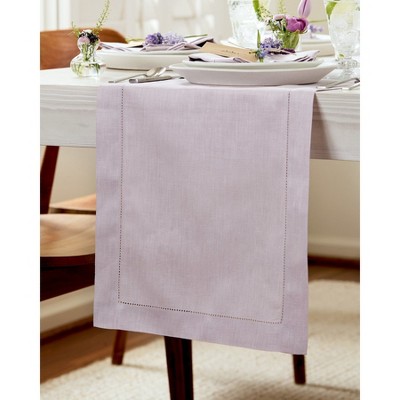 Solino Home Linen Classic Hemstitch Table Runner Lilac 14 X 144 Inches ...
