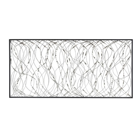 Luxenhome Metal Infinity Rectangular Wall Decor Silver : Target