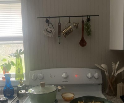 24" Modern Trim Metal S-hook Wall Rack Black Finish - Hearth & Hand ...