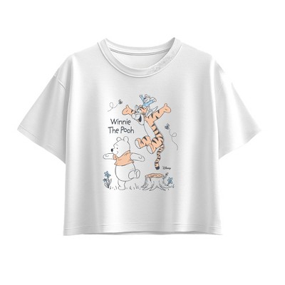 Girls' - Winnie the Pooh - Pooh Tigger and Roo Short Sleeve Boxy ...
