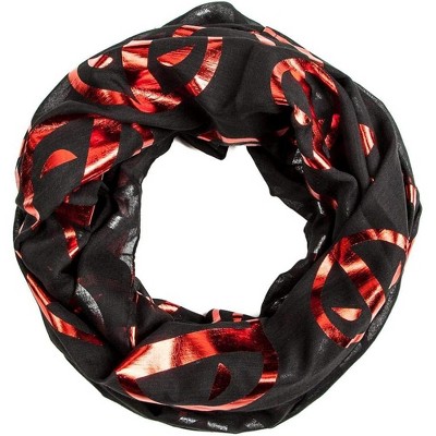 Marvel Deadpool Foil Toss Print Infinity Viscose Scarf : Target