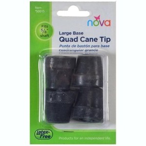 Nova Replacement Tips for Large Quad Cane Black Mobility Cane Tips for ...