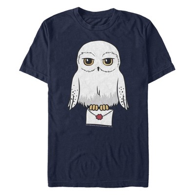Men's Harry Potter Cartoon Hedwig Letter T-shirt : Target