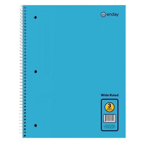 W/r 120 Ct. 3-subject Spiral Notebook, Blue : Target