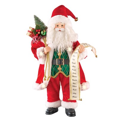 Collections Etc Led Lighted 18-inch Santa Claus Decoration 11 X 9 X 18 ...