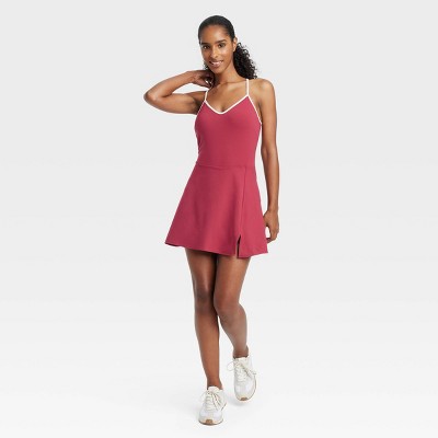 Women's Piped Active Dress - Joylab™ Burgundy L : Target