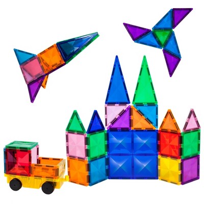 Mag Genius - 51 Pieces Of Colorful And Transparent Magnetic Building ...