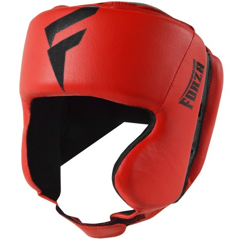 Forza Sports Vinyl Full Face Boxing And Mma Headgear - Medium - Red ...