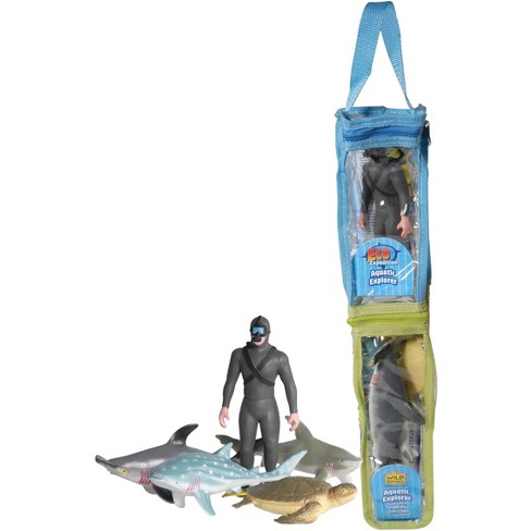 Wild Republic Nature Tube Double Diver Male Figurines, 5 Pieces : Target