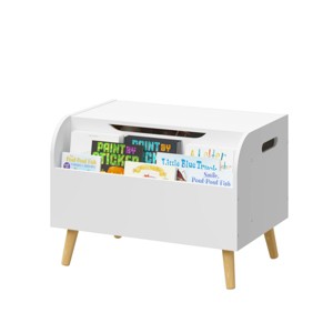 ChicFurnit Decorative Storage Cabinet Wooden Toy Box with Front ...