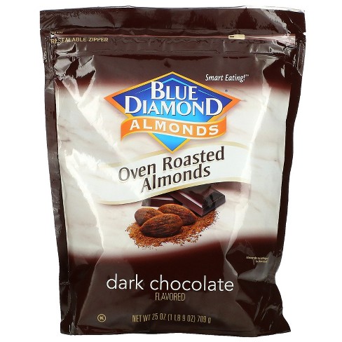 Blue Diamond Almonds, Oven Roasted Almonds, Dark Chocolate, 25 Oz (709 ...