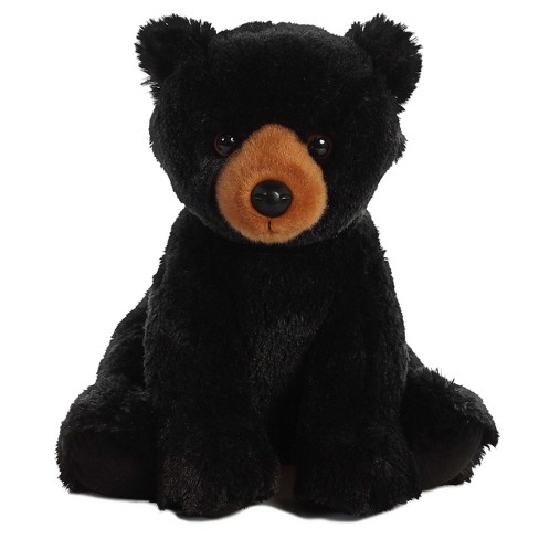 Aurora Medium Black Bear Cuddly Stuffed Animal 11" : Target