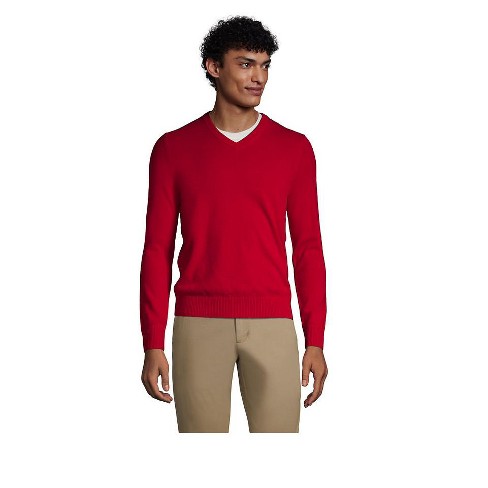 Lands' End Men's Fine Gauge Cashmere V-neck Sweater : Target