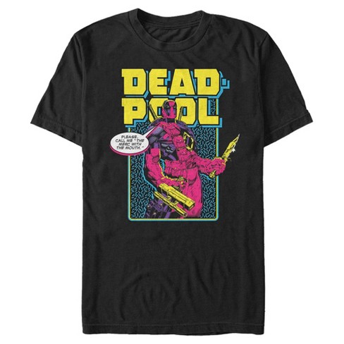 Men's Marvel: Deadpool Comic Shape Pattern T-shirt : Target