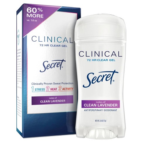 Secret Clinical Strength Clear Gel Antiperspirant And Deodorant For ...