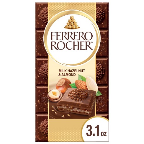 Ferrero Rocher Milk Chocolate Hazelnut & Almond Candy Bar - 3.1oz : Target