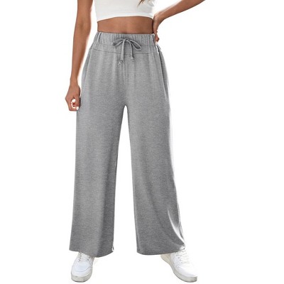 Women's Yoga Pants with Pockets Casual Joggers Loose Lounge Wide Leg ...
