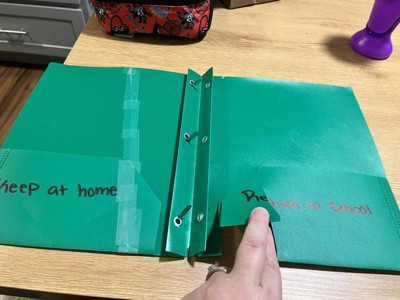 2 Pocket Plastic Folder With Prongs - Up&up™ : Target