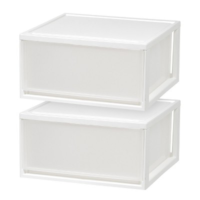 Iris Usa 47 Qt. Extra-large Stackable Storage Drawer Plastic Drawer ...
