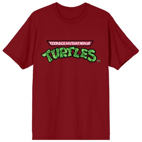 Tmnt Classic Retro Title Logo Men's Cardinal Graphic Tee : Target