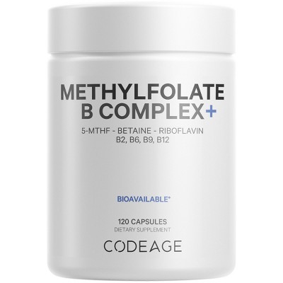 Codeage Methylfolate B Complex, Methylated Folate, Betaine, Riboflavin ...